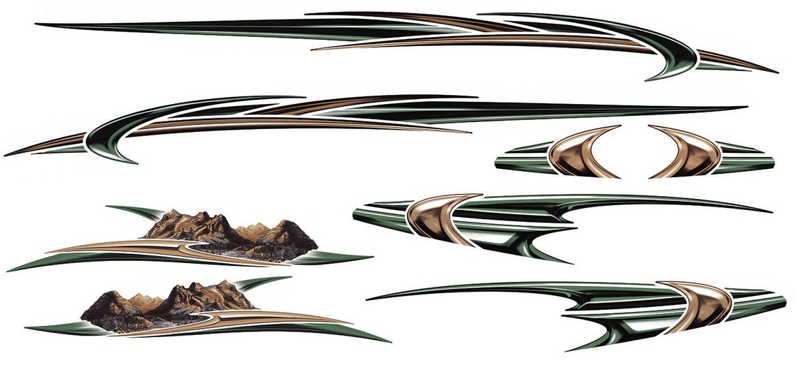 RV, Trailer, Camper, Motorhome Large Vinyl Decals/graphics Kit-k-0006-3 ...