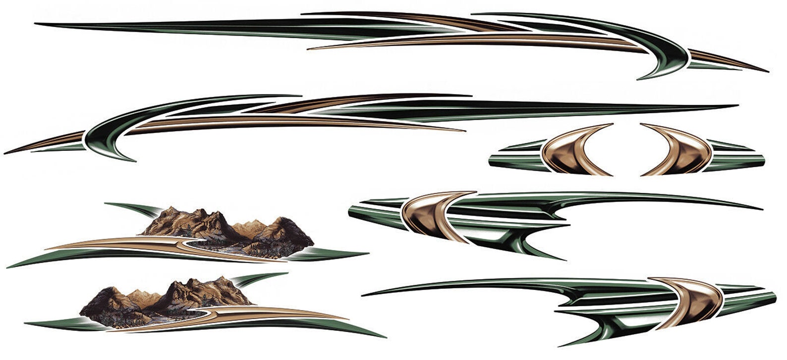 RV, Trailer, Camper, Motorhome Large Vinyl Decals/graphics Kit-k-0006-3 ...