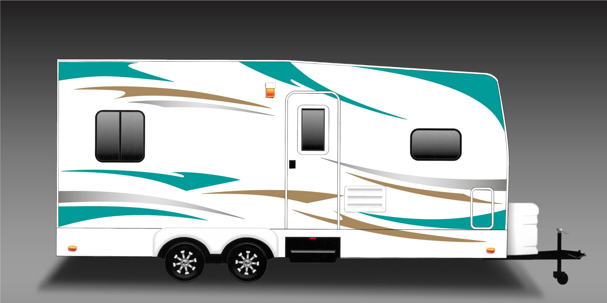 RV, Trailer Hauler, Camper, Motor-home Large Decals/graphics Kits 24-K ...