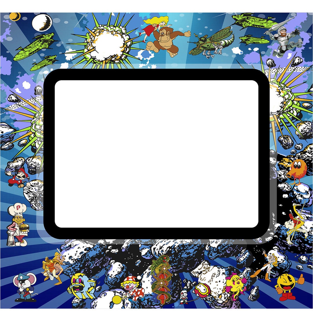 Mame Multicade Classics Arcade Cabinet Monitor Bezel Graphics Decals ...