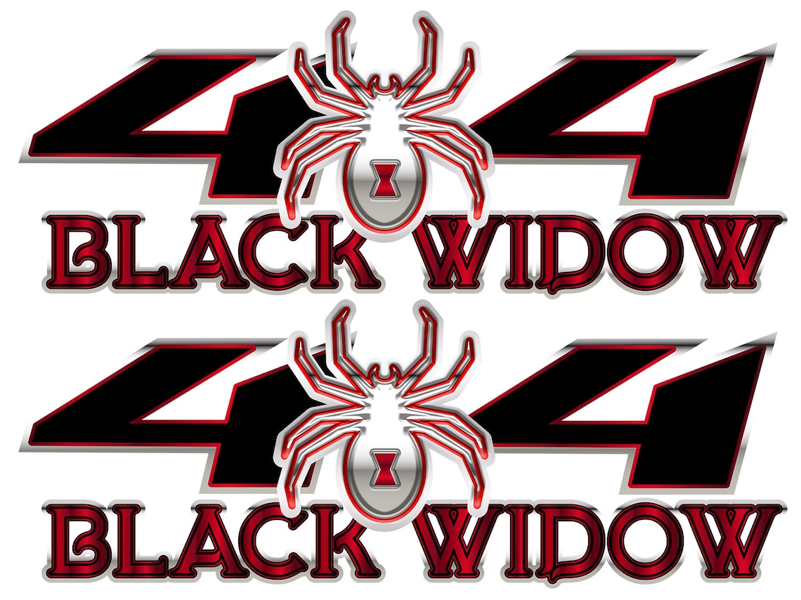Pair 4x4 Black Widow Chevy Bed Decals Stickers Truck-bw - Etsy
