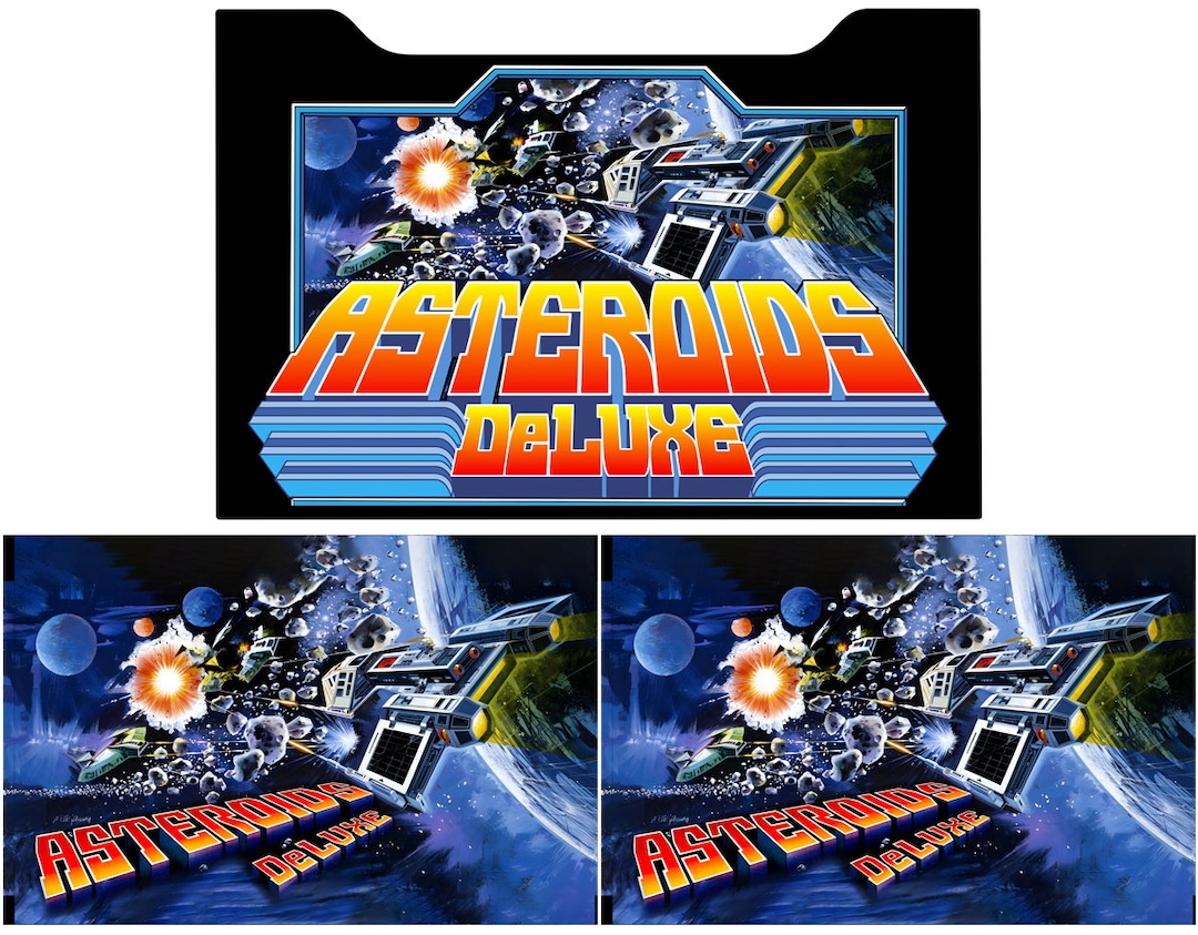 Asteroids Deluxe Arcade 1up Cabinet Riser Graphics Decals Stickers - Etsy