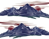 2 RV Trailer Camper Mountain Scene Graphics Decals-732-2 - Etsy