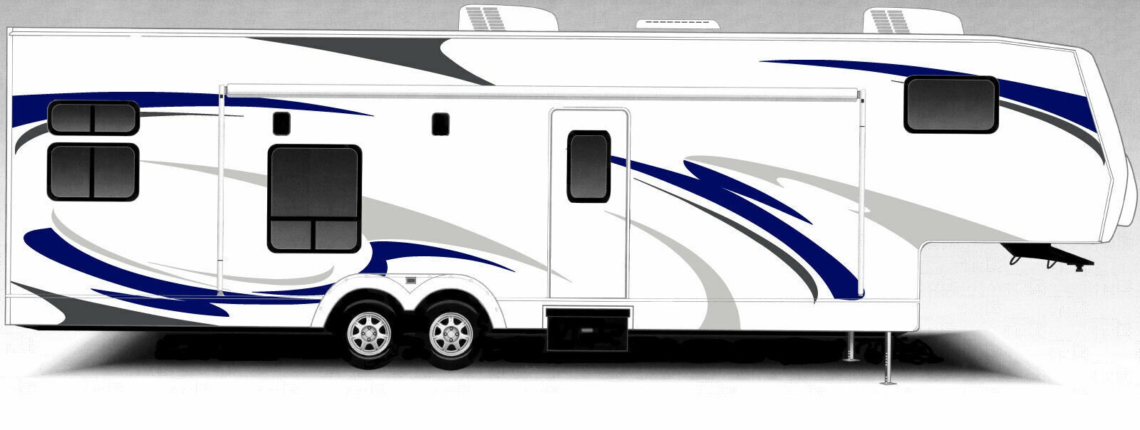 RV, Trailer Hauler, Camper, Motor-home Large Decals/graphics Kits 28-K ...