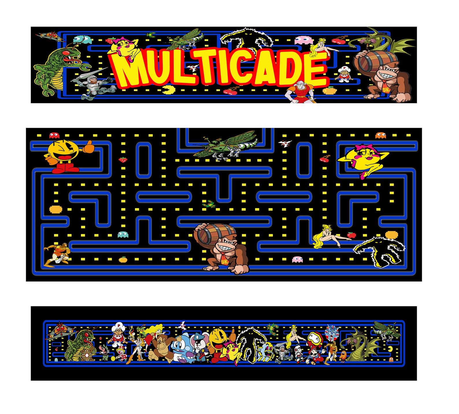 Multicade Bartop Arcade Side Art Arcade Cabinet Graphics - Etsy