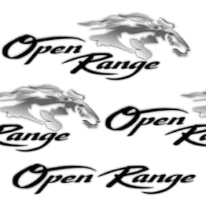 5 RV Trailer Camper Open Range Logos Decals Graphics-838 - Etsy