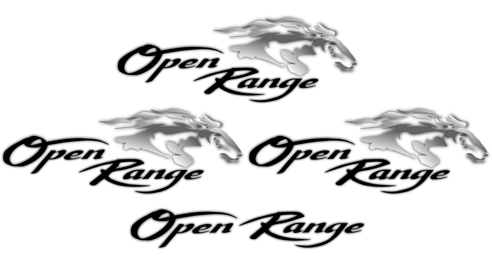 5 RV Trailer Camper Open Range Logos Decals Graphics-838 | Etsy