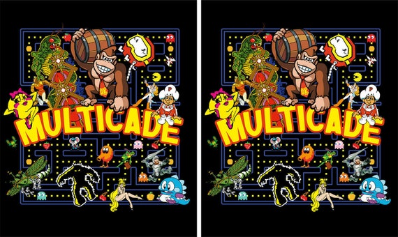Mame Multicade Classics Side Art Arcade Cabinet Graphics Decals ...