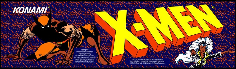 X-men Konami Arcade Marquee for Header/backlit Sign - Etsy