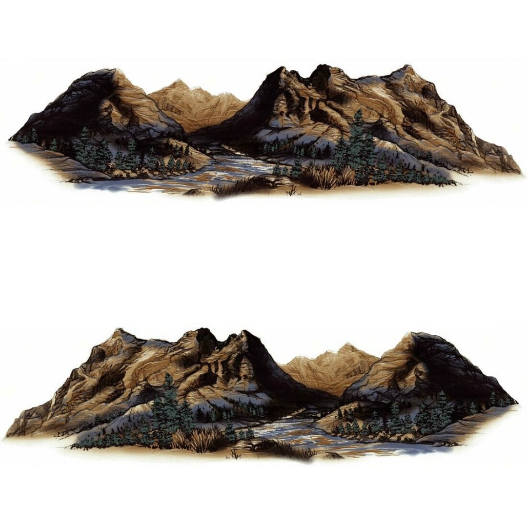 2 RV Trailer Mountain Scene Decals Graphics -66-3 - Etsy