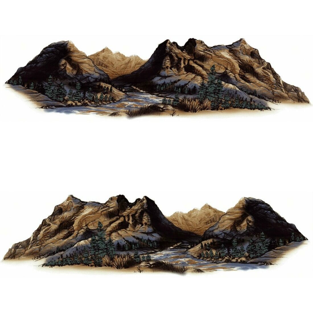 2 RV Trailer Mountain Scene Decals Graphics 66-3 | Etsy