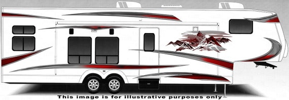 RV Trailer Hauler Camper Motor-home Large Decals/graphics - Etsy