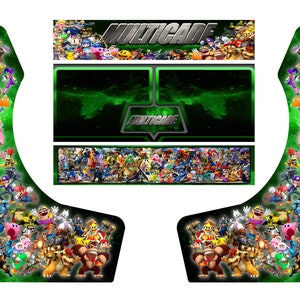 Arcade Classics Multicade Bartop Cabinet Graphics Decals Stickers Set ...