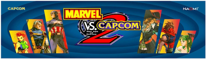 MVC2 Marvel vs Capcom Arcade Multicade Marquee For | Etsy