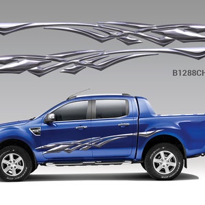 2 Car Truck Side Decals Graphics Stripes Vinyl #b1288chrome - Etsy