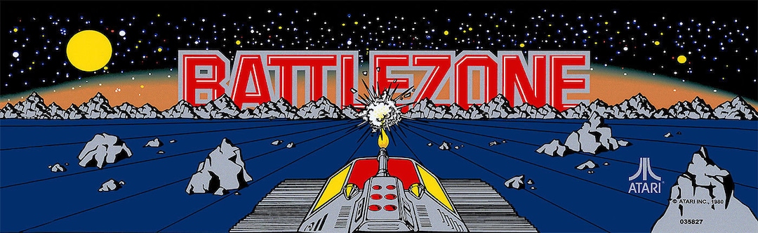 BATTLE ZONE ATARI Arcade Marquee for Reproduction Header/backlit Sign ...