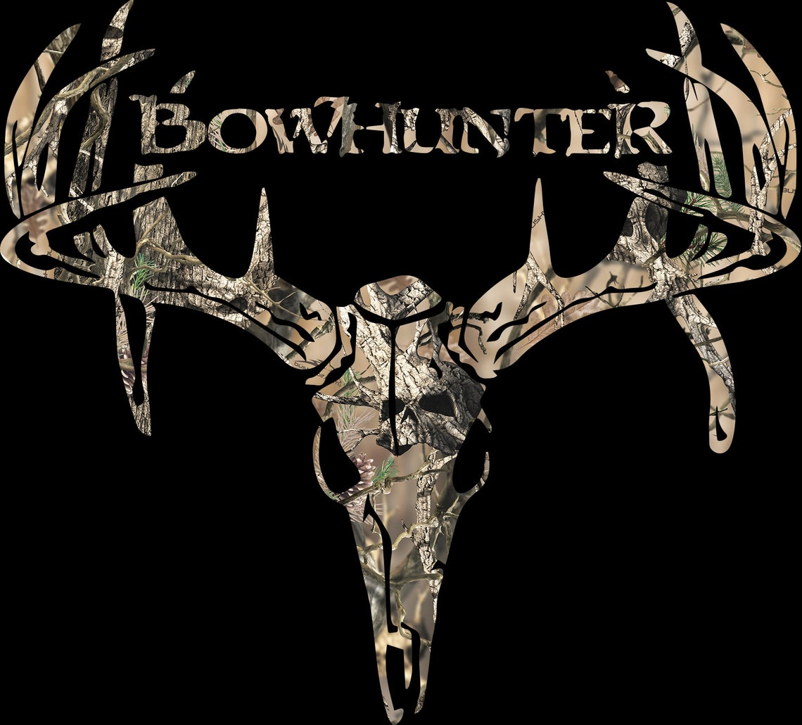 Bow Hunting Deer Skull Camo Graphic Decal Sticker - Etsy