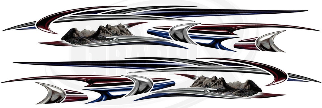 RV, Trailer, Camper, Motorhome Large Vinyl Decals/graphics Kit-k-0006-4 ...