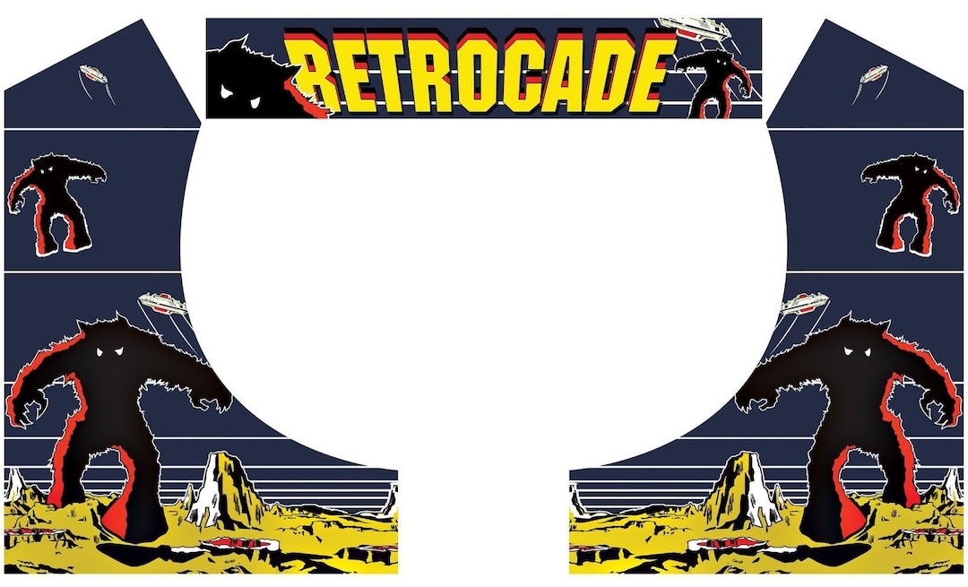 Retrocade Space Invaders Side Art Bartop Arcade Cabinet Graphics ...