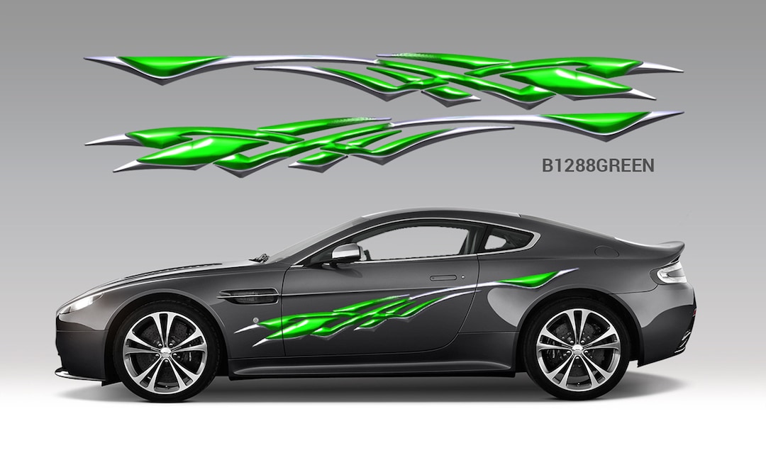 2 Car Truck Side Decals Graphics Stripes Vinyl #b1288green - Etsy