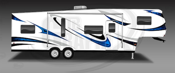 RV Trailer Hauler Camper Motor-home Large Decals/graphics | Etsy