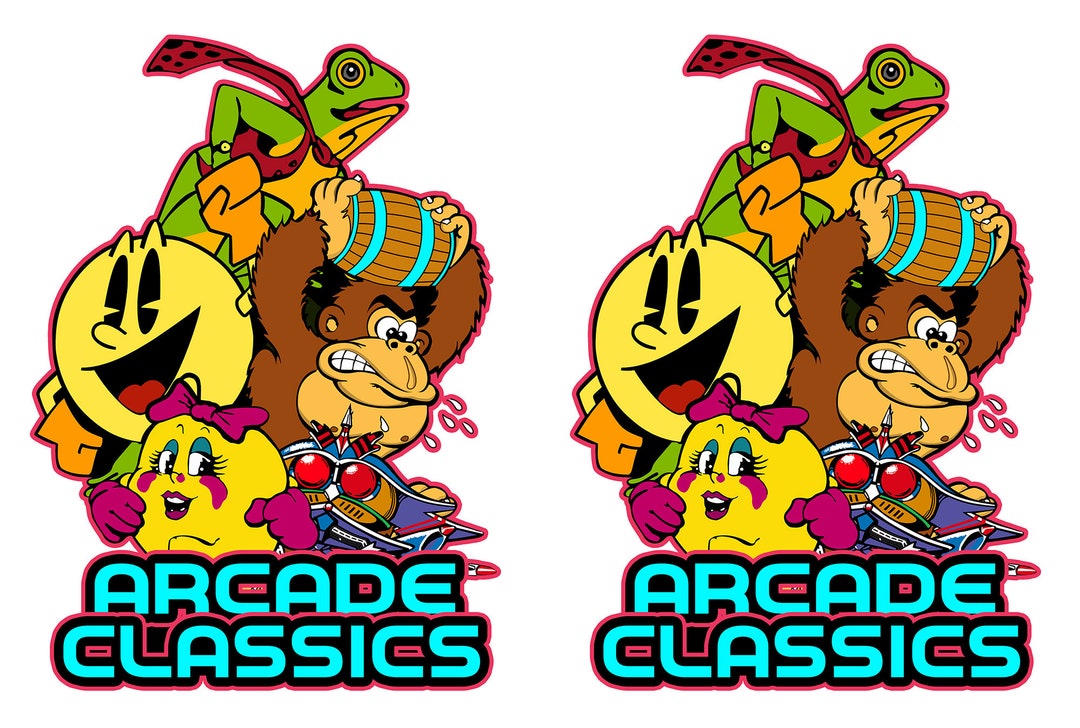 Mame Multicade Classics Side Art Arcade Cabinet Graphics Decals ...