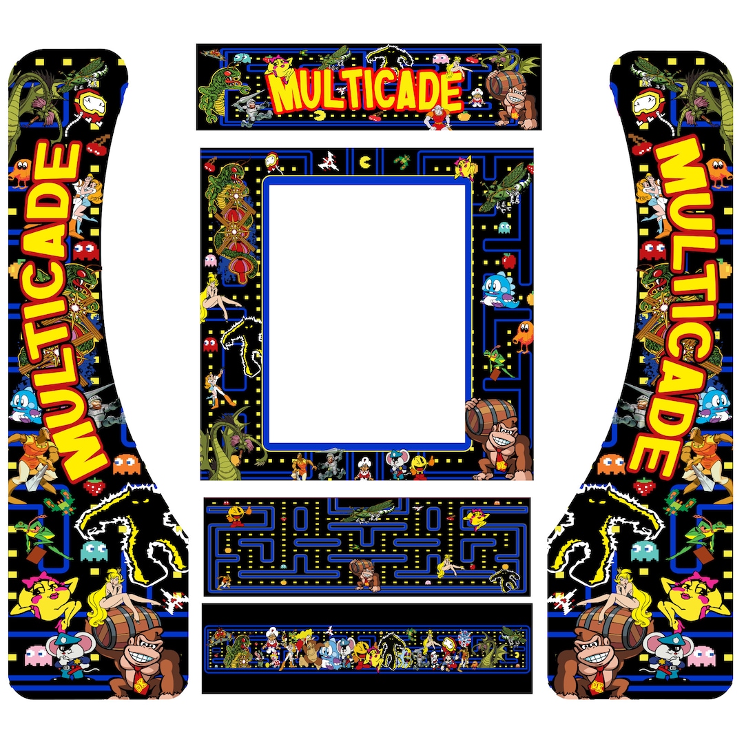 Arcade 1up Multicade Partycade Graphics Sticker Kit Set - Etsy