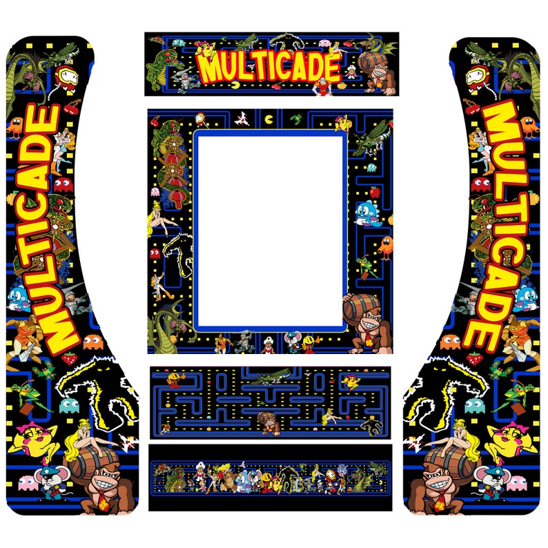 Arcade 1up Multicade Partycade Graphics Sticker Kit Set - Etsy