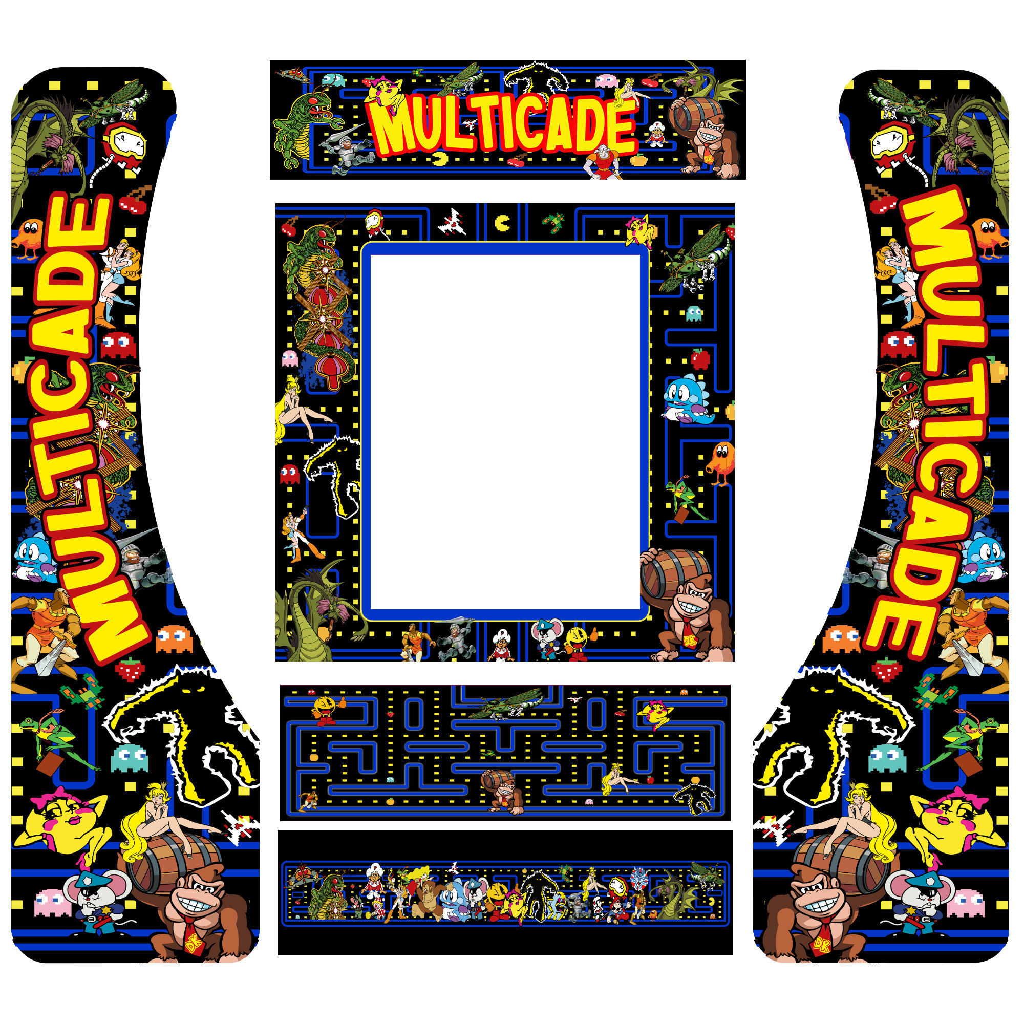 Arcade 1up Multicade Partycade Graphics Sticker Kit Set - Etsy