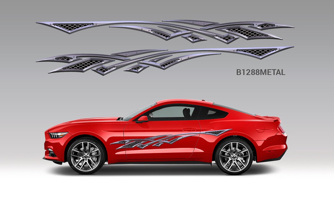 2 Car Truck Side Decals Graphics Stripes Vinyl #b1288metal - Etsy