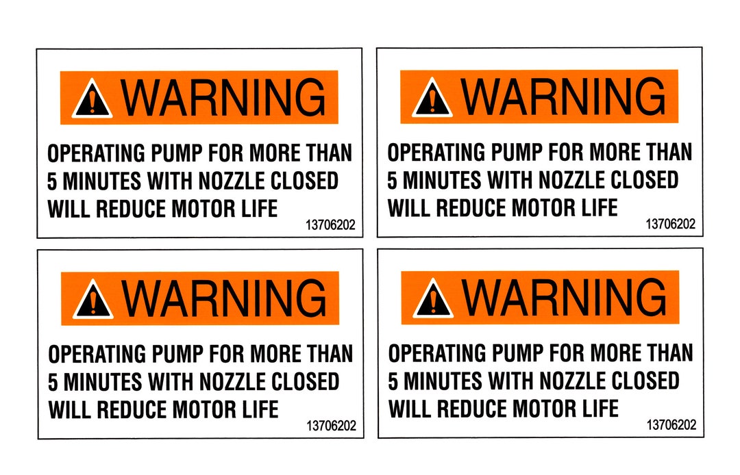 4 RV Trailer Camper Motor Home Warning Pump Stickers Graphics- 938-4 - Etsy