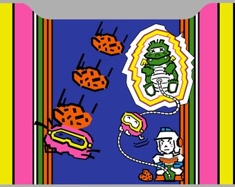 Galaga Arcade Cabinet Decal - Etsy