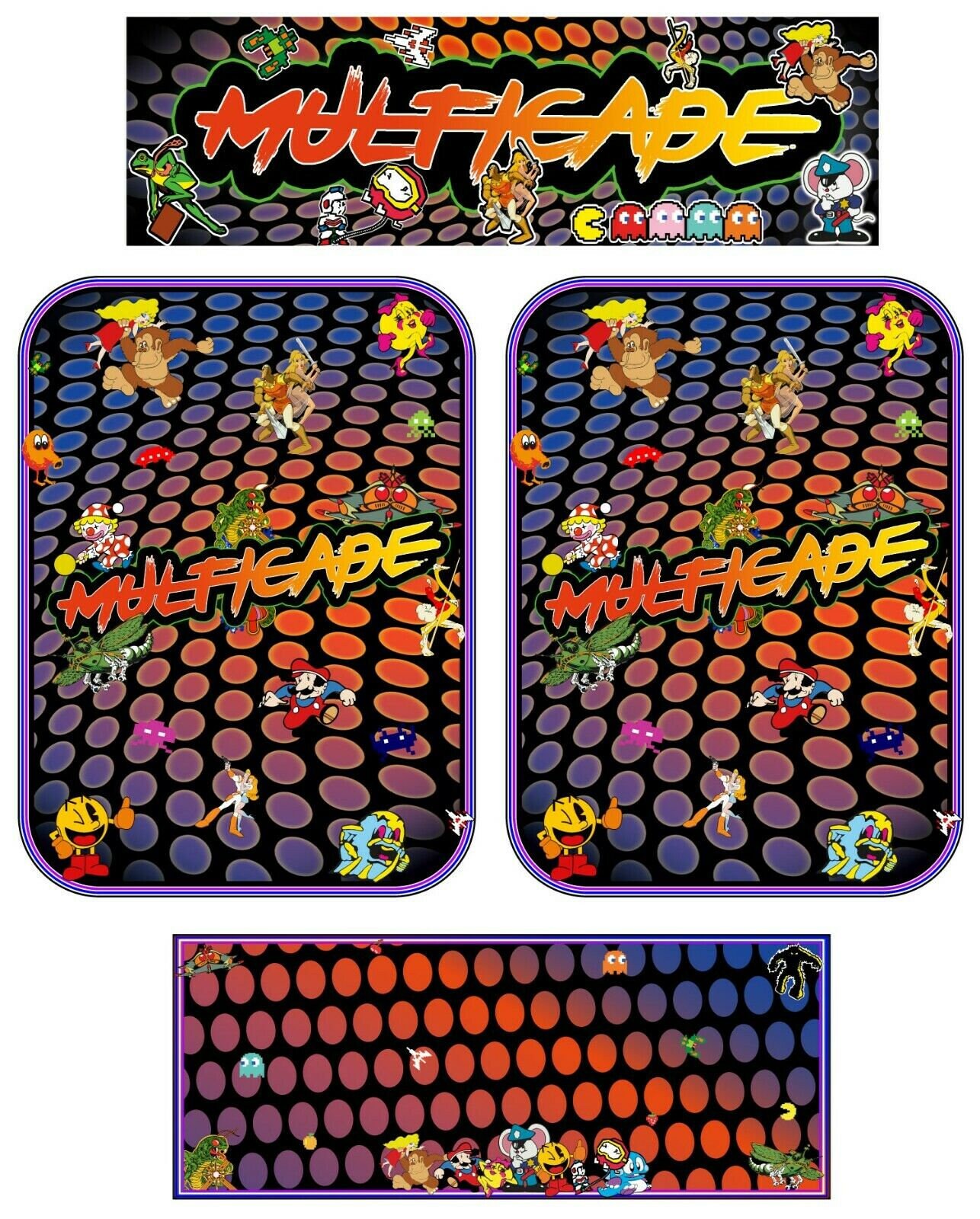 Blue/orange Multicade Arcade Side Art Arcade Cabinet Graphics - Etsy Canada