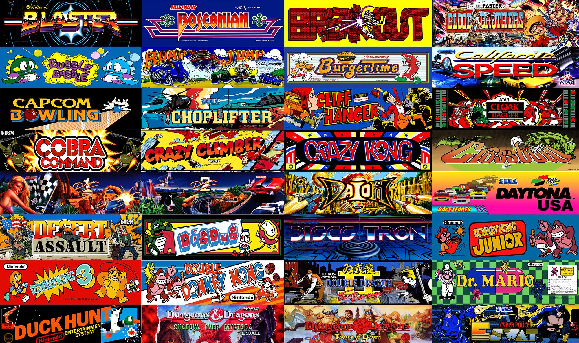 Mame Multicade Classics Side Art Arcade Cabinet Graphics Decals ...