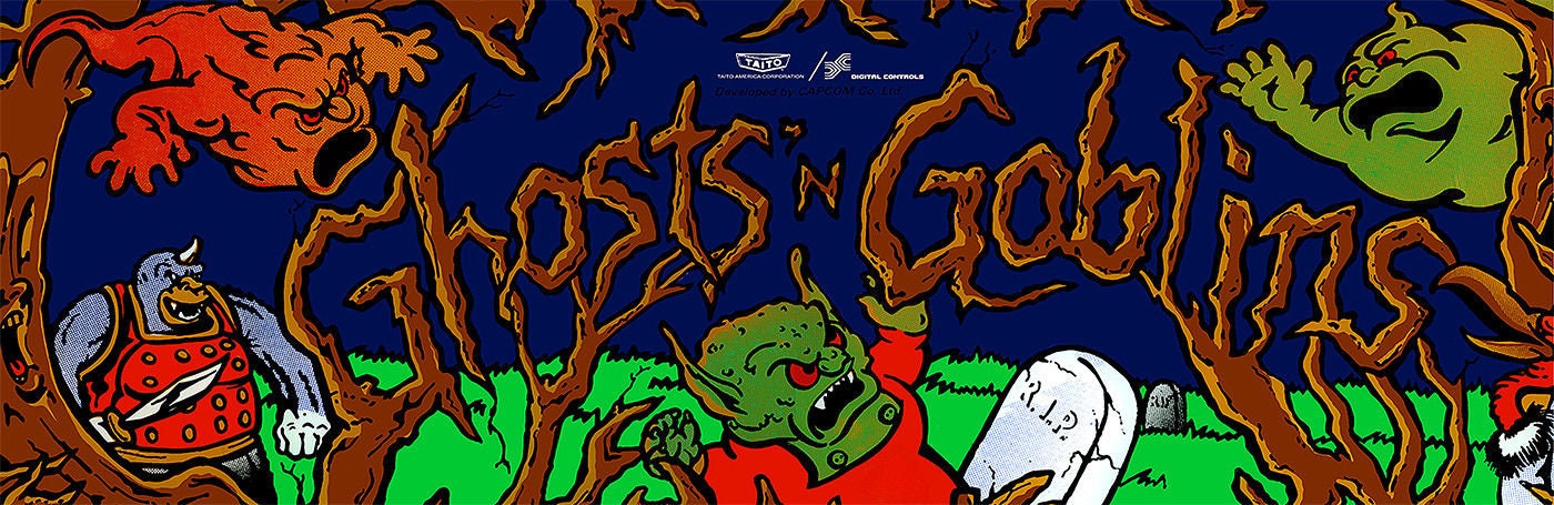 Ghost 'n Goblins Arcade Marquee for Reproduction | Etsy
