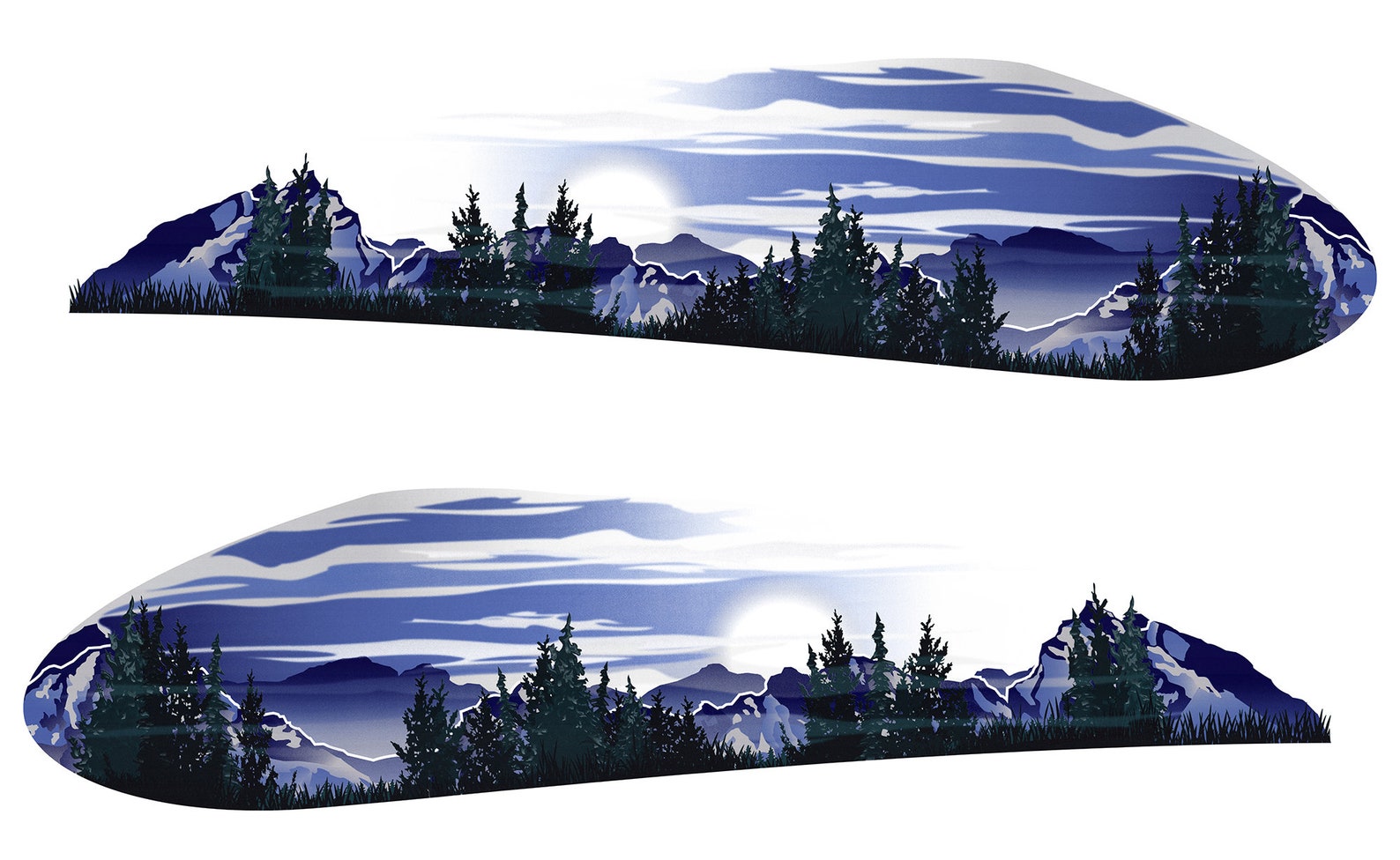 2 Rv Camper Mountain Stripes Heartland Wilderness Graphics Decals-2236 ...