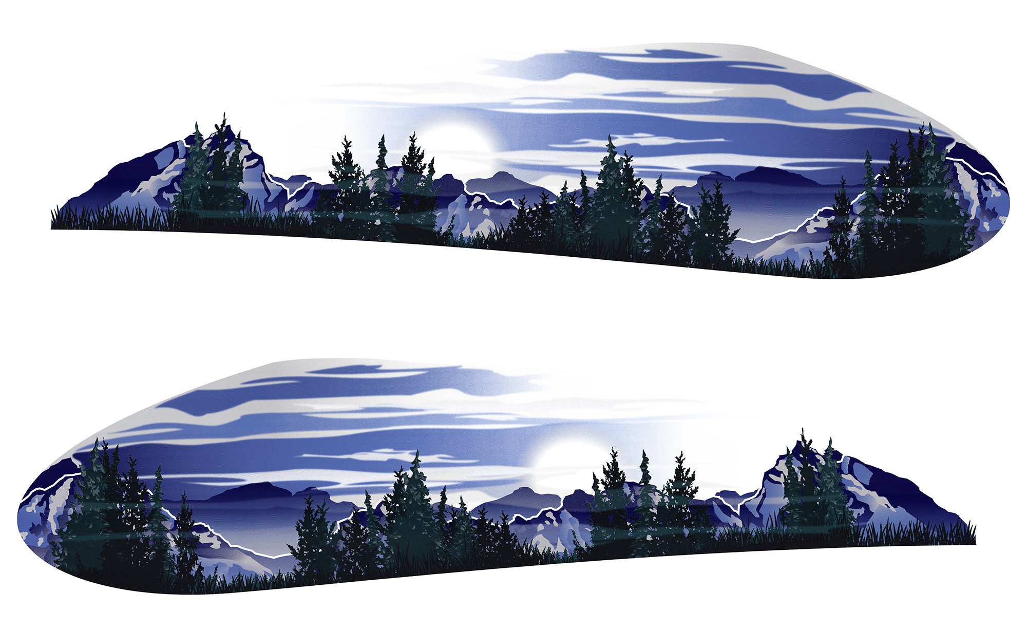 2 Rv Camper Mountain Stripes Heartland Wilderness Graphics Decals-2236 ...