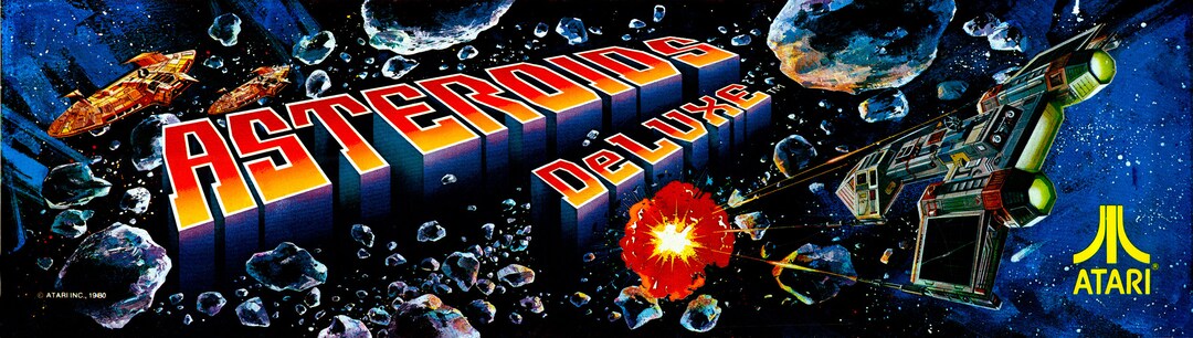 Arcade 1up Asteroids Deluxe Marquees for Reproduction Backlit Trans ...