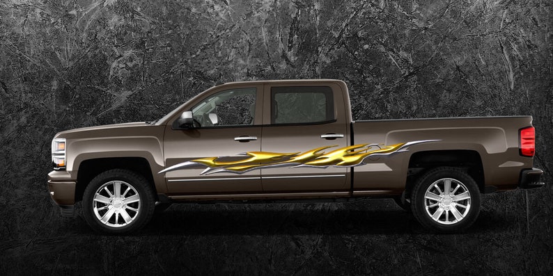 2 Car Truck Trailer Side Decals Graphics Stripes Vinyl #b758gold - Etsy
