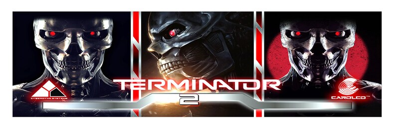 Arcade 1up Terminator 2 Judgment Day Marquees for Reproduction Backlit ...