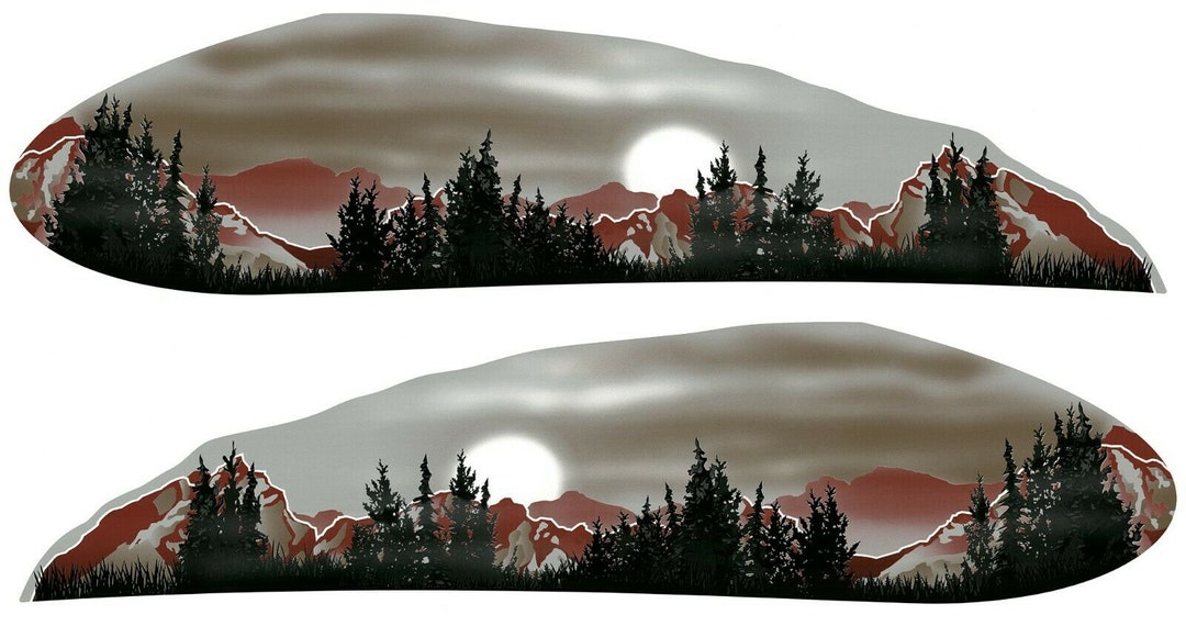 2 Rv Camper Mountain Stripes Heartland Wilderness Graphics Decals-2114 ...