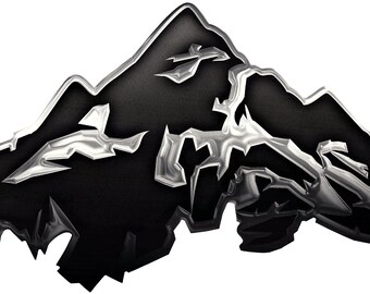 1 RV Trailer Motorcoach Mountain Scene Decal Graphic 630 | Etsy