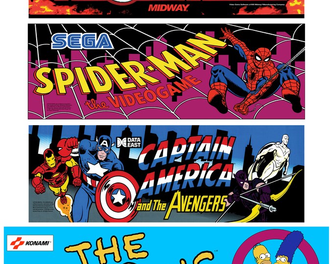 4 Custom Arcade Marquees - Etsy