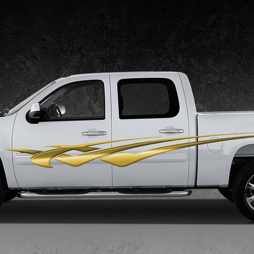 2 Car Truck Trailer Side Decals Graphics Stripes Vinyl A1M - Etsy