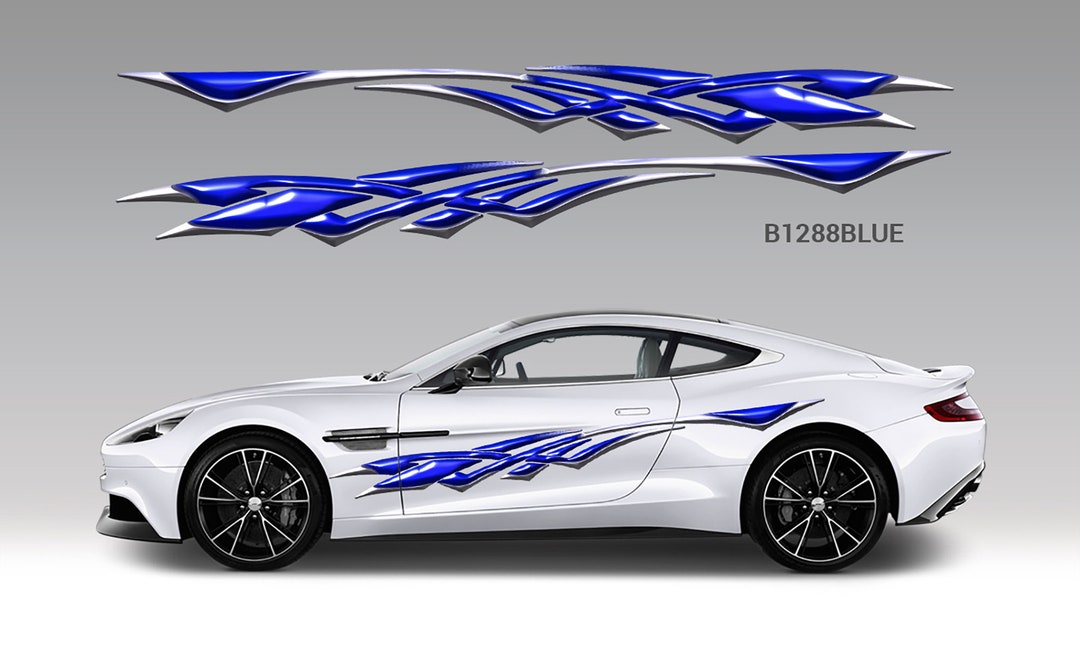 2 Car Truck Side Decals Graphics Stripes Vinyl #b1288blue - Etsy