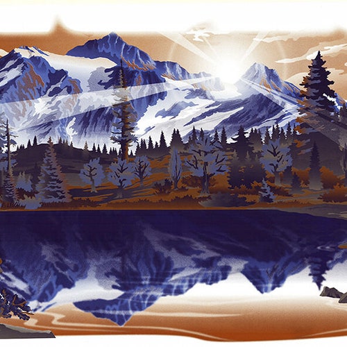 1 RV Trailer North Trail Mountain Scene Decal Graphic-725 - Etsy