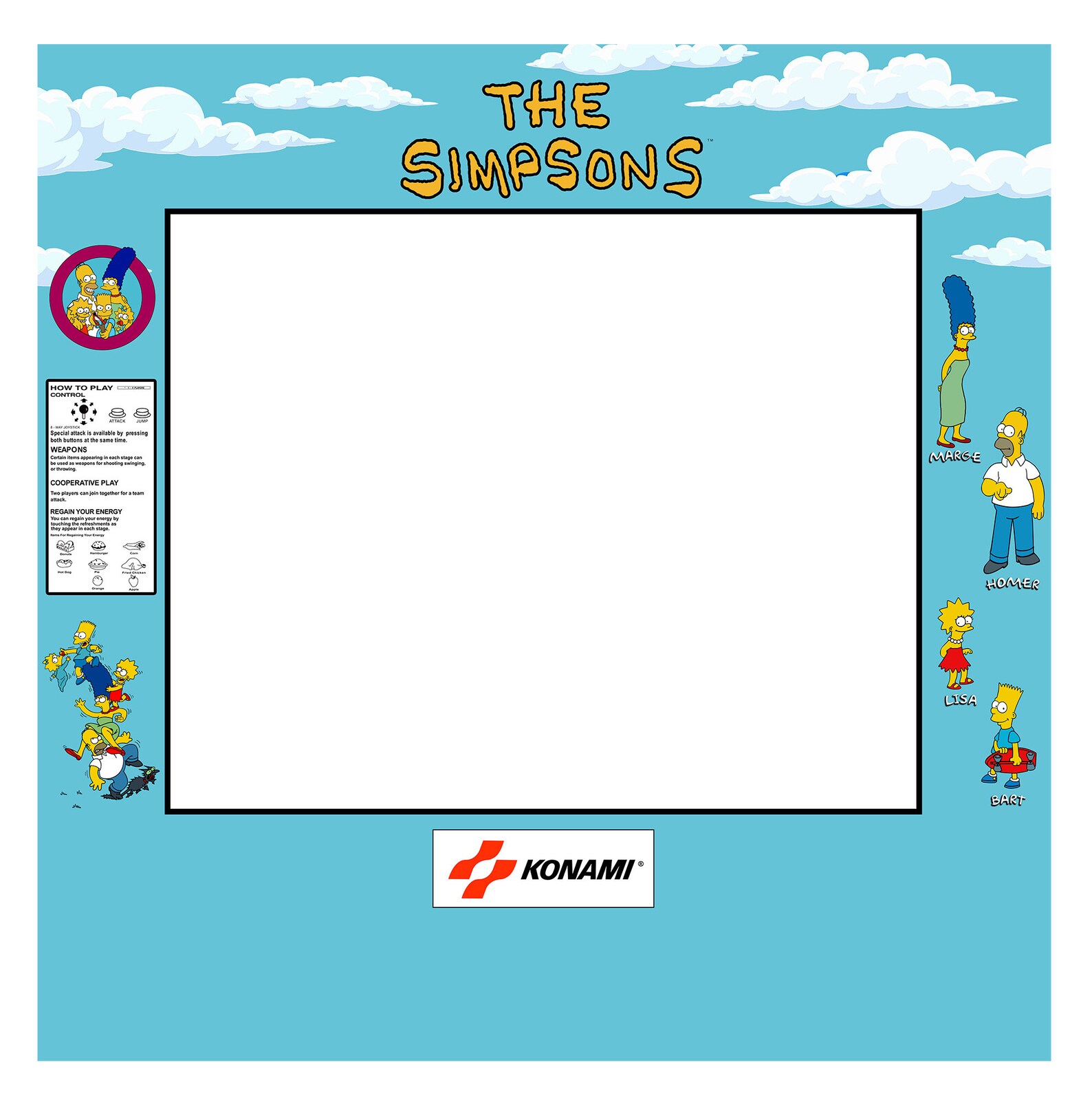 Arcade 1up Simpsons Arcade Bezel Graphic Sticker | Etsy