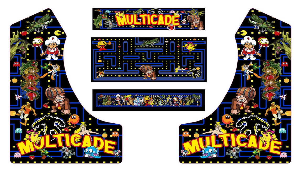 Multicade Bartop Arcade Side Art Arcade Cabinet Graphics - Etsy