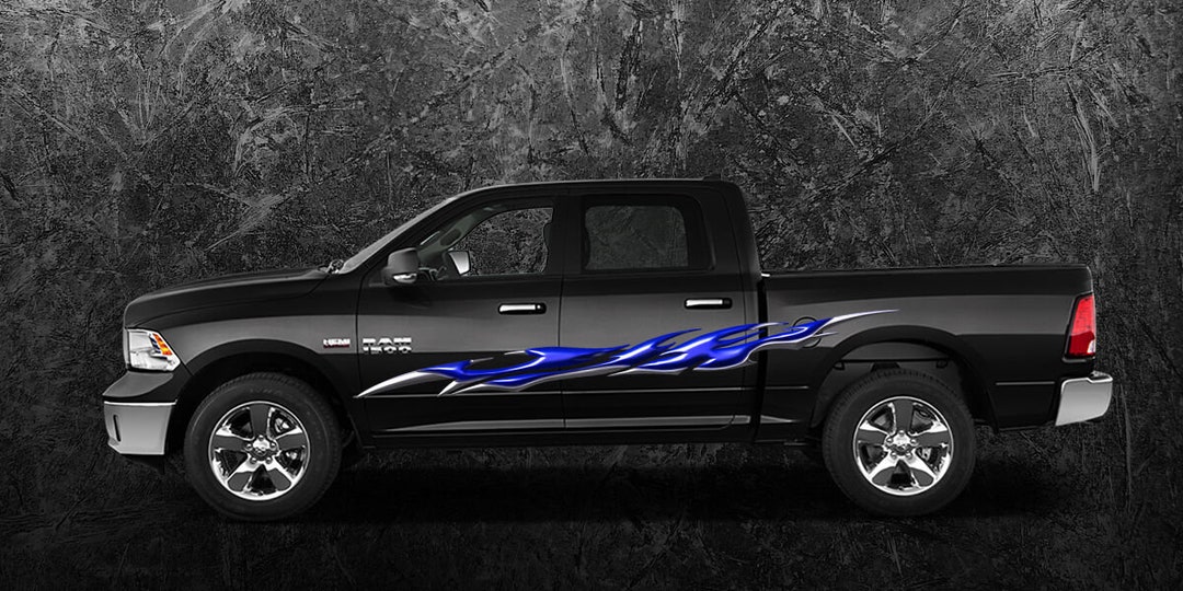 2 Car Truck Trailer Side Decals Graphics Stripes Vinyl #b758blue - Etsy