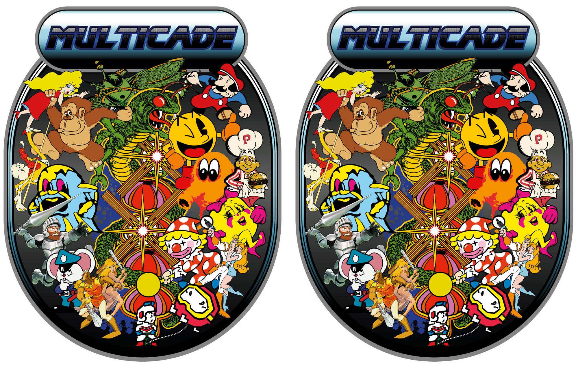 Mame Multicade Classics Side Art Arcade Cabinet Graphics | Etsy